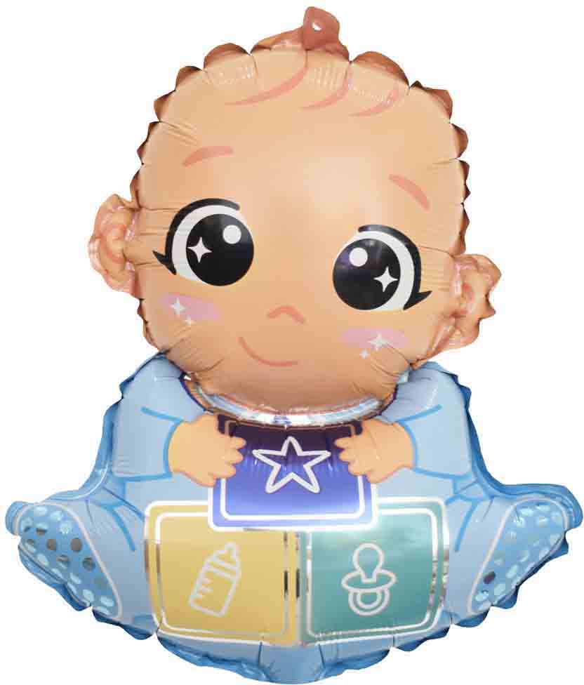 19" Airfill Only Baby Boy Foil Balloon | Bargain Balloons - Mylar ...