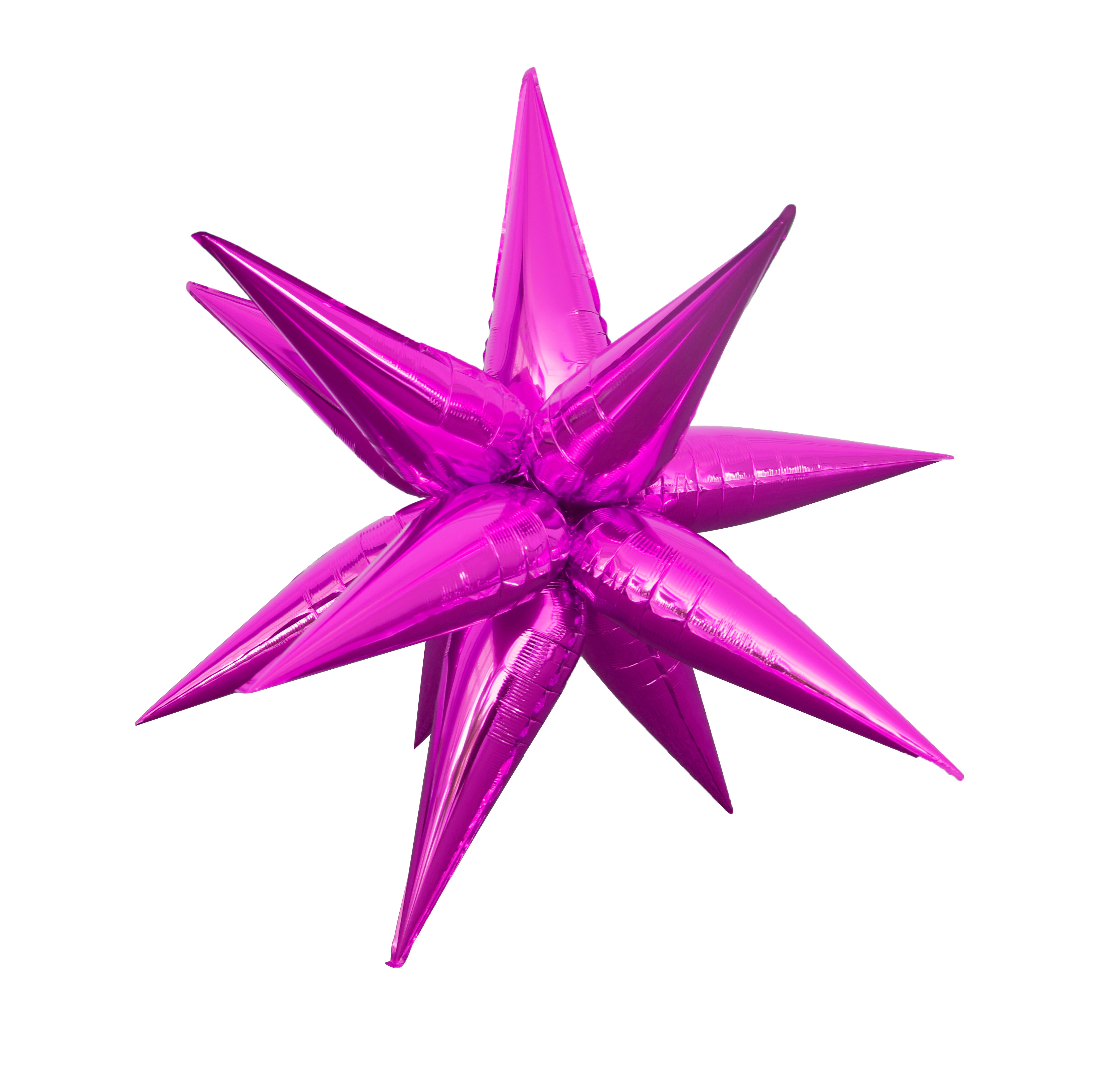 40" Color Wheel Brand Foil Starbust Balloon Fuschia | Bargain Balloons ...