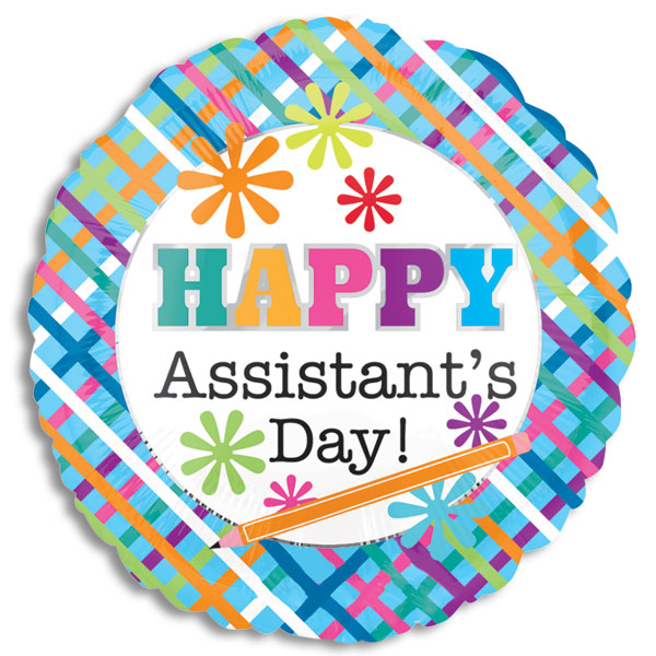 18" Happy Assistants Day Balloon | Bargain Balloons - Mylar Balloons ...