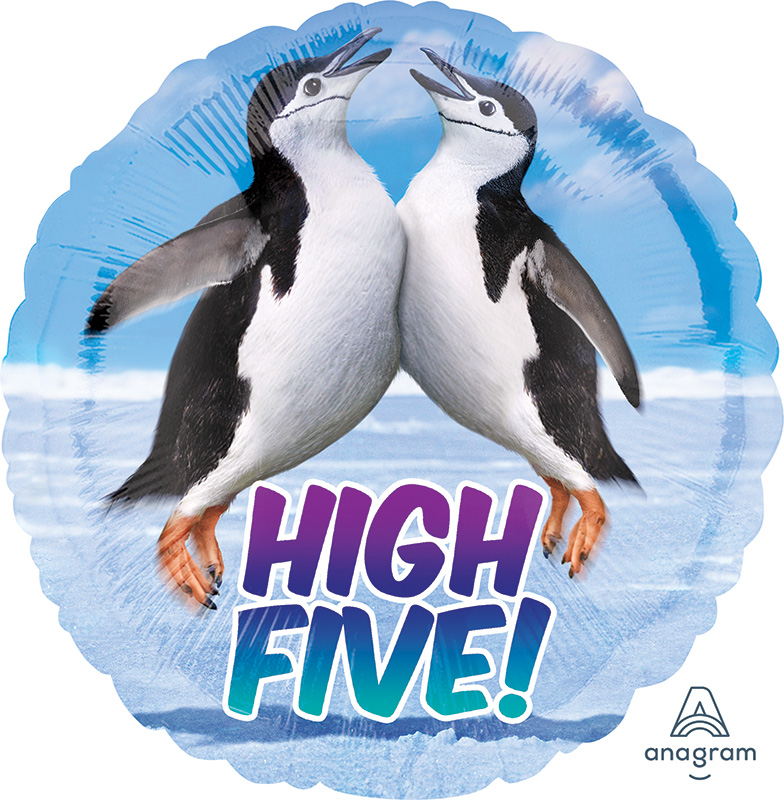 18" Avanti Penguins High Five Balloon | Bargain Balloons - Mylar ...